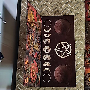 Tarot Card Holder Stand for the 3-Card Reading Tarot Card Stand Display Daily Oracle Card Stand Altar & Witchcraft Supplies Moon Phase Altar Decor Witchy Gifts for Tarot Lovers Tarot Beginners.