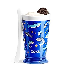 ZOKU Original Slush and Shake Maker, Slushy Cup for Quick Frozen Homemade Single-Serving Slushies, Fruit Smoothies, and Milkshakes in Minutes, BPA-free, Shark