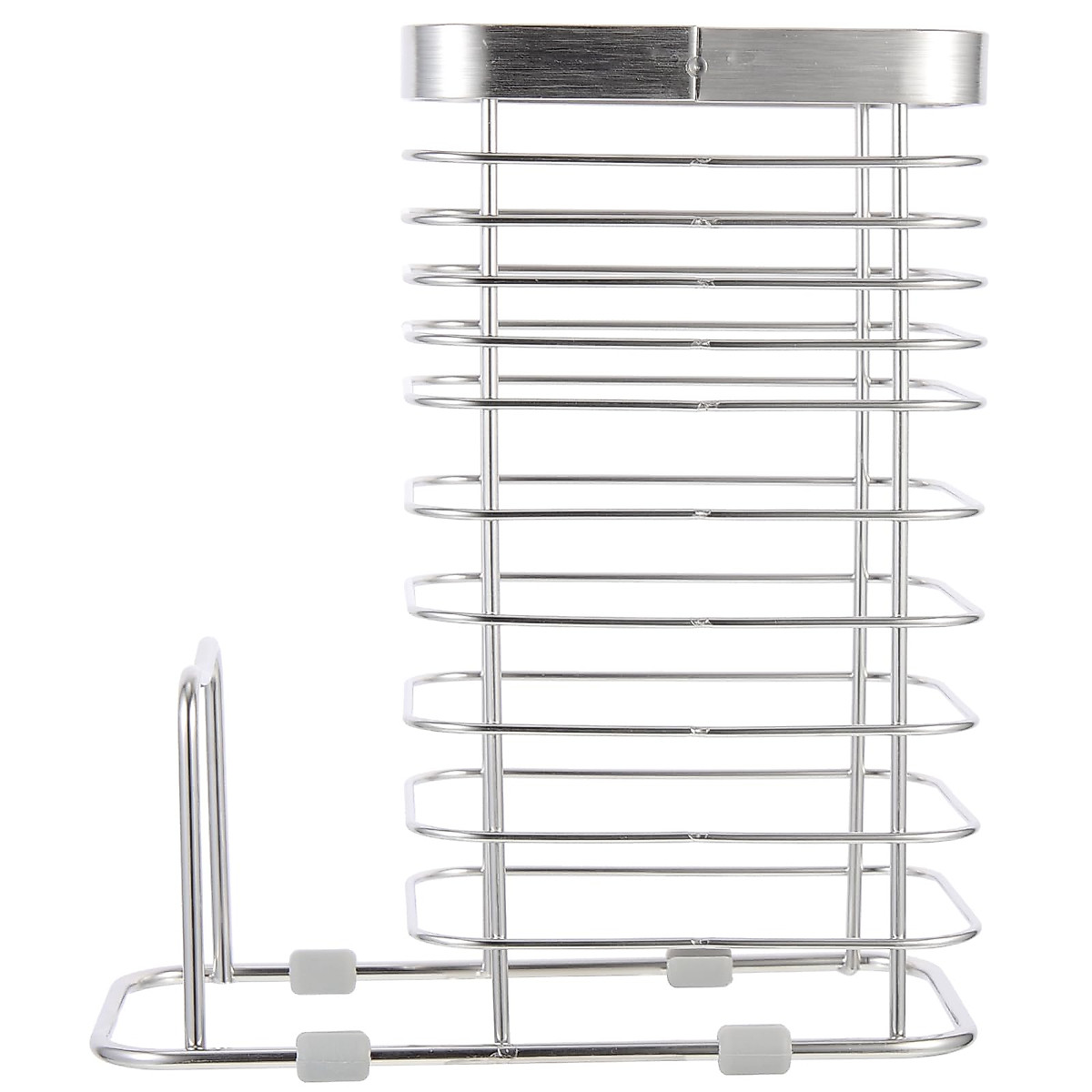 Hemoton Stainless Steel Knife and Cutting Board Stand, Knife Block Holder, Kitchen Knife Holder Storage Organizer, Kitchen Utensils Holder, Cutting Board Rack, Pot Pan Lid Holder for Counter, Cabinet