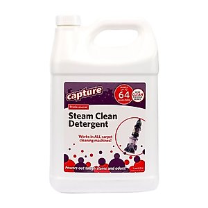Capture Professional Steam Clean Detergent for All Machines - Home, Car, Dogs & Cats Pet Carpet Cleaner Solution - Strength Odor Eliminator, Stains Spot Remover (1 Gallon)