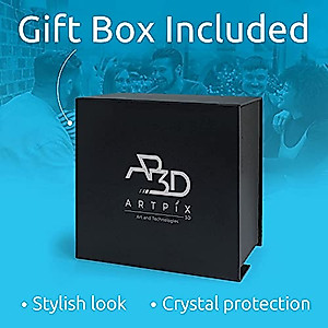 ArtPix 3D PREMIUM Crystal Photo Rectangle, Great Personalized Gifts With Your Own Photo for Dad, Mom, Men, Women, 3D Laser Etched Picture, Engraved Crystal, Customized Anniversary Couples Gifts