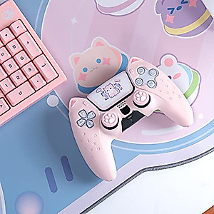 GeekShare Cat Paw PS5 Controller Skin Anti-Slip Silicone Skin Protective Cover Case for Playstation 5 DualSense Wireless Controller (Pink)