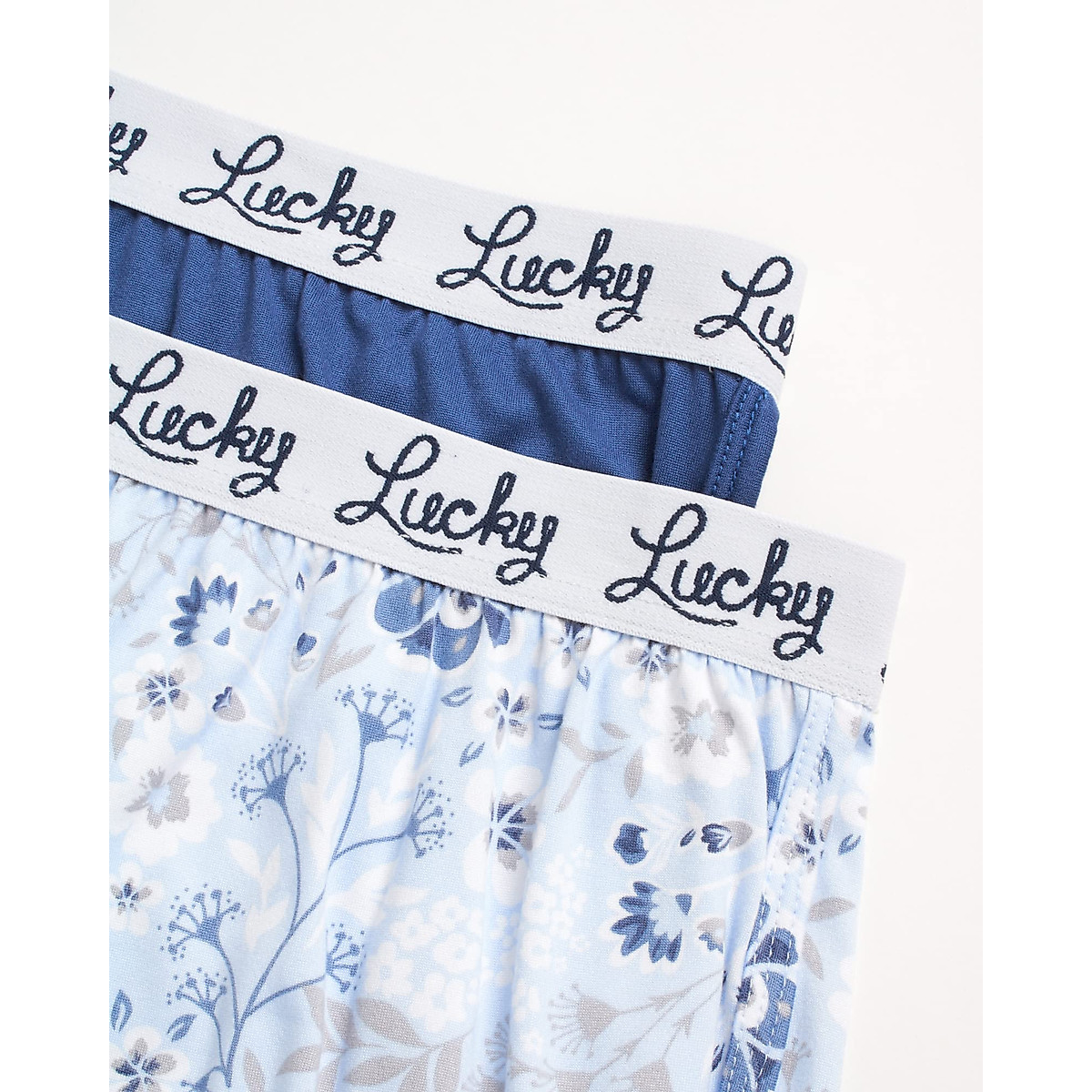 Lucky Brand Women's Pajama Bottoms - 2 Pack Sleep and Lounge Sweat Shorts (S-XL), Size X-Large, Navy/Isador Floral