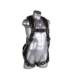 Guardian 21044 Cyclone Harness with QC Chest/TB Leg/No Waist Belt/Non Construction, Black/Yellow