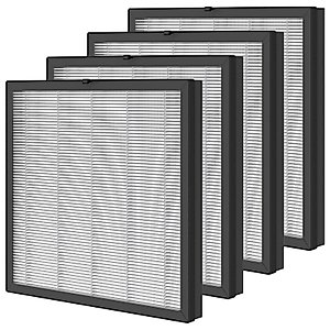XBWW 4 Packs Replacement Air Filter Compatible with AMEIFU G3 (Sferf-30) & VEWIOR A3 Purifier with 3 Stages True HEPA, Activated Carbon Filter and pre-Filter