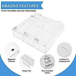 Bag Storage Organizer, Ziplock Bag Organizer Acrylic Food Plastic Bag Dispenser For Kitchen Drawer Or Wall Mount Compatible With Gallon, Sandwich, Snack Various Size Bags