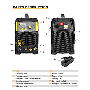 DEKO AC/DC Inverter TIG/MMA Welder,250A Fully Digital Welding Machine with Foot Pedal,IGBT,VRD Function for Carbon Steel,Stainless Steel,Copper,Aluminum and Aluminum Alloys…