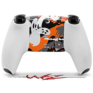 WraptorSkinz Skin Wrap compatible with Sony PS5 DualSense Controller Halloween Ghosts (CONTROLLER NOT INCLUDED)