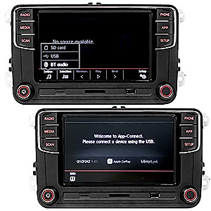 SCUMAXCON 6.5" Car Stereo RCD360 PROII RCD330 Carplay Android Auto Bluetooth USB SD RVC FM for VW Golf MK5 MK6 Passat Caddy Jetta Polo CC EOS (Backup Camera Actived)