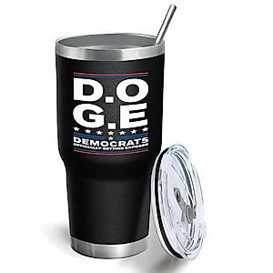 D.O.G.E Democrats Officially Getting Exposeds Funny Political Tumbler With Lids For Friends