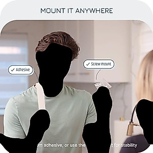 Manterio Plastic Bag Holder | Durable Plastic Wall Mount Kitchen Grocery Bag Storage Organizer | Smudge Proof, Fingerprint Resistant | White