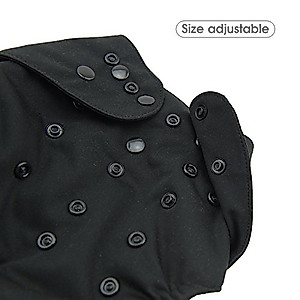 Babygoal Cloth Diaper Covers for Fitted Diapers and Prefolds with Double Gusset,Adjustable Reusable for Baby Boys, 6pcs Covers+One Wet Bag 6DCF02