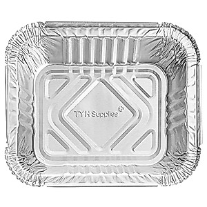 TYH Supplies 30 Pack Grease Drip Pan Liners | Compatible with Napoleon Grills Prestige I-II-IV, PRO, Mirage, Ultra Chef | Disposable Aluminum BBQ Drip Tray Replacement | 5"x4" Inch