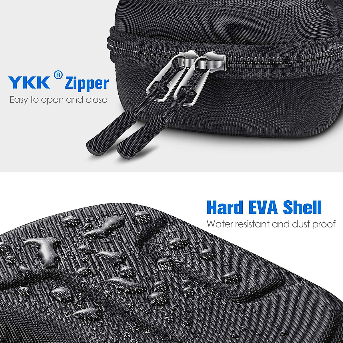 Fintie Carrying Case for Nintendo Switch/Switch OLED Model Pro Controller/Sony-PS5 Wireless Controller - [Shockproof] Hard Shell Protective Cover Travel Bag with Inner Pocket, Black