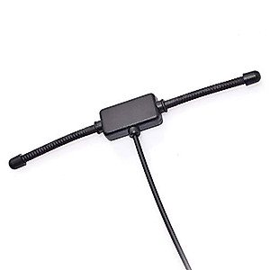 Bingfu Universal Car Stereo AM FM Dipole Antenna,Hidden Adhesive Mount AM FM Radio Antenna for Vehicle Car Truck SUV Radio Stereo Head Unit Receiver Tuner,10 feet Cable DIN Plug Connector