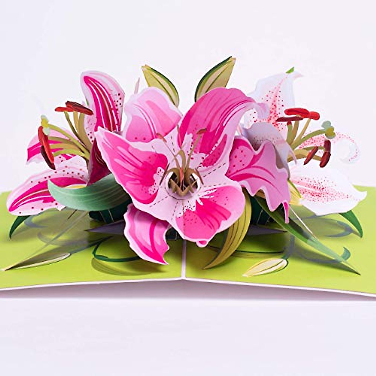 TRUANCE Pop Up Greeting Card Lily Flower- 3D Cards For Birthday, Anniversary, Mothers Day, Thank You Cards, Card for Mom, Congratulation Card, Love Card, All Occasion