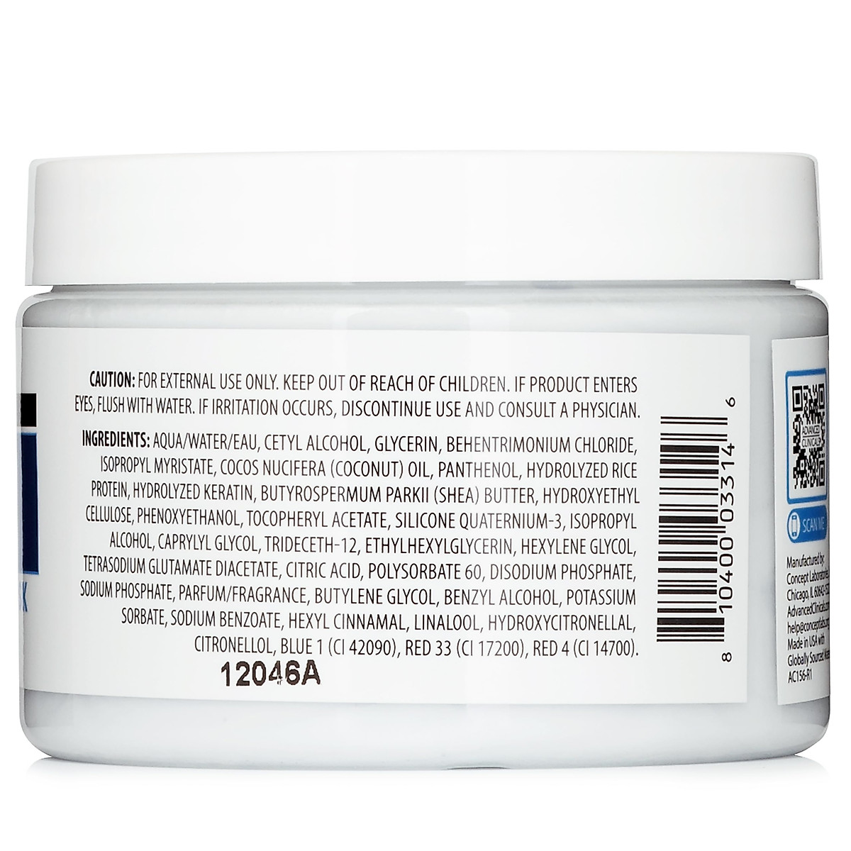 Advanced Clinicals Keratin Hair Mask Treatment, 12 Fl Oz - For Color Treated Hair, Detoxifying Keratin Conditioner To Strengthen Broken, Fortifying Hair Repair Mask With Shea Butter