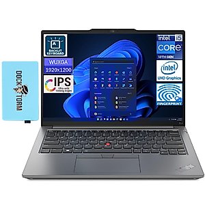 Lenovo ThinkPad E14 Gen 5 School & Business Laptop 14.0" IPS WUXGA Display (Intel i5-1335U, 16GB RAM, 1TB M.2 2242 SSD, Backlit KYB, Fingerprint, Thunderbolt 4, Win11P) w/DKZ USB Port Expander