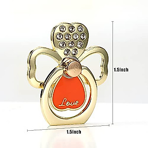 Dynippy Cell Phone Ring Holder Finger Ring Stand - 2 Pack Kickstand Metal 360°Rotation Grip Holder Compatible with iPhone, Galaxy and Most of Phones, Tablet and Case (Pink and Red)