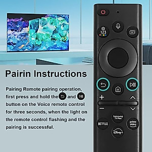 BN59-01385A Voice Remote Replacement for Samsung Smart TV Remote, Compatible with Smasung Frame TV Remote, for Most 2018 to 2023 Smasung Crystal UHD QLED The Frame QLED 4K 8K Smart TV