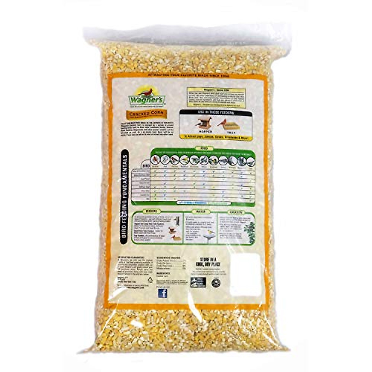 Wagner's 18542 Cracked Corn Wild Bird Food, 10-Pound Bag