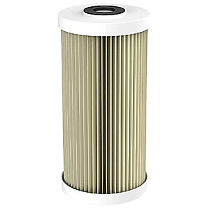 Pentair Pentek ECP5-BB Big Blue Sediment Water Filter, 10-Inch, Whole House Heavy Duty Pleated Cellulose Polyester Replacement Cartridge, 10" x 4.5", White End-Cap, 5 Micron, Pack of 8