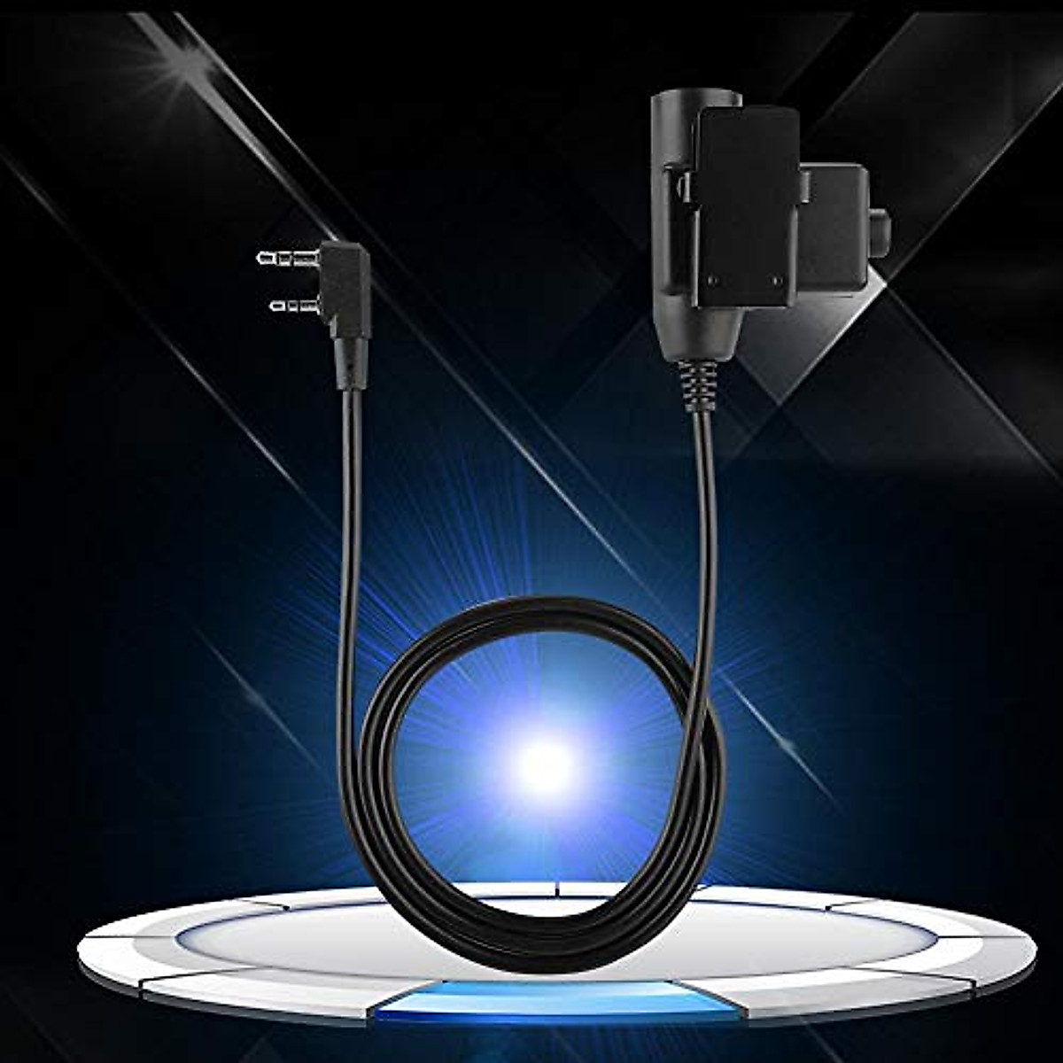 PTT Cable for BAOFENG UV5R, Z Tactical Noise Reduce Headsets Cable Audio Interface Cable for BaoFeng for TYT F8, for BAOFENG UV5R, for MML UV100