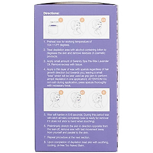 Too Naked Serenity Spa Lavender Strip-Free Wax Beads, Hair Removing Depilatory Wax size 28.8 Ounces