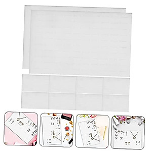 OKUMEYR 10pcs jewelry box pad showcase display for selling ear stud holder necklace foam insert drawer ring organizer earrings showcase trays earrings insert foam pad velvet sponge white