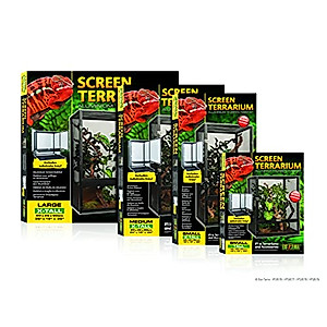 Exo Terra Screen Terrarium, Aluminum Screen Reptile Habitat, Small Tall