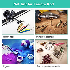 JOVITEC 200 Pcs Plastic Film Canister Holder 35 mm Empty Camera Reel Containers Storage Containers Case with Lids for Small Accessories Fish Hook Film Beads (White)