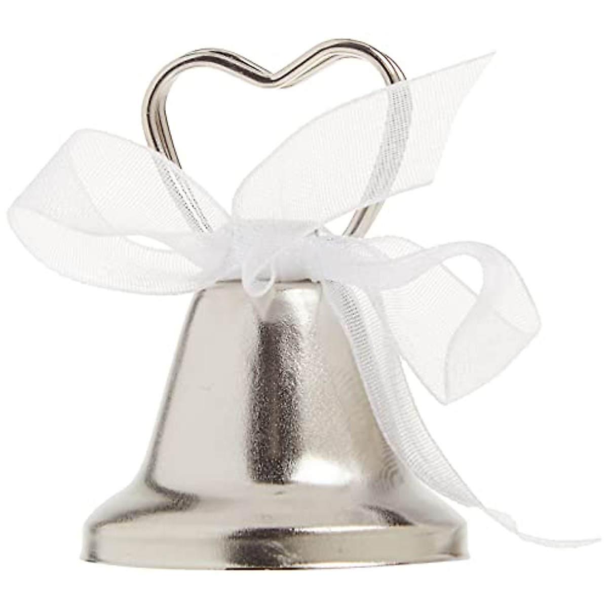 Elegant Silverbell Place Card Holders - (12 Ct) - Premium Silver Finish for Weddings, Receptions & Events
