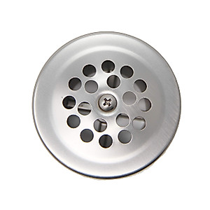 PF WaterWorks Bathtub/Bath Tub Drain Shoe Grid/Strainer Cover with Matching Screw;Brushed Nickel; PF0915-BN