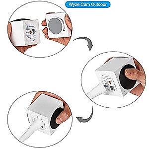 2Pack Twist Mount for All-New Wyze Cam V3 & Wyze Cam Outdoor, Flexible Gooseneck Mounting Bracket to Attach Your Camera Anywhere with No Tools - White