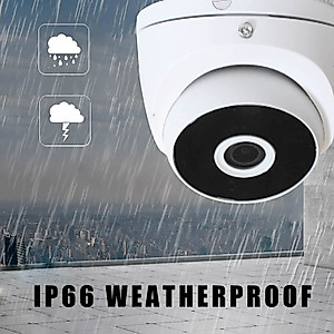 HDView 2.4MP (HD-TVI/AHD/CVI/Analog) 4-in-1 Dome Camera 1080P Outdoor Indoor Turbo Platinum 2.8mm Fixed Lens IP66 Night Vision Black Film Matrix EXIR LED CCTV Security Surveillance System