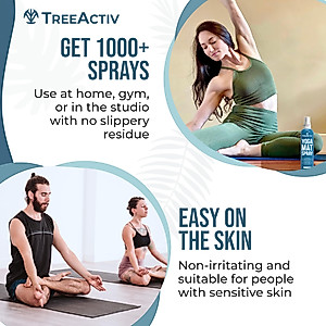 TreeActiv Yoga Mat Cleaner Spray, 4 fl oz, Cleaning Spray for Yoga Accessories, All Purpose Mat Spray for Gym Equipment, Workout Mat Spray With Tea Tree Oil, Yoga Mat Spray Cleaner, with 2000 Sprays