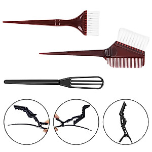 25 Pcs Hair Dye Kit, Hair Tinting Bowl Dye Brush Ear Cover Clips Gloves Storage Bag DIY Salon Disposable Hood and gloves, Home Use Hair Coloring Bleaching Hair Dryers Hair Dye Coloring Tools Set