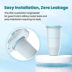 Waterspecialist NSF/ANSI 42 Certified Replacement Water Filters (Pack of 4), Replacement for ZeroWater® ZR-017 Pitcher Filters and Dispenser Filters, Reduce TDS, Chlorine, PFOA/PFOS and More