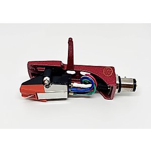 MagLite Red Headshell, Cartridge and Stylus for Technics SL 20, SL 20A, SL 220, SL 221, SL 23, SL 235, SL 23A, SL B2, SL B202, SL B205, SL B3, SL B303, SL 120, SL 110