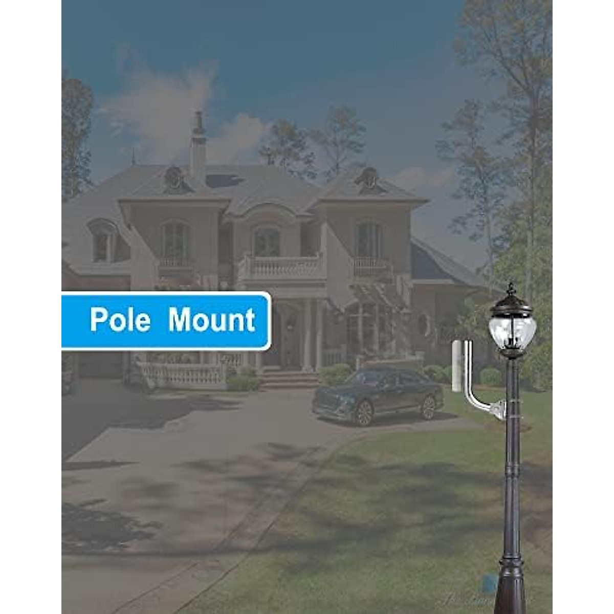 Universal Adjustable TV Antenna Mount 14" Inch Weather Proof J Pole, Wireless Bridge Bracket Mount for Outdoor Point to Point AP Access Point Client Bridge CPE, Antenna Mounting Pole, 1-Pack