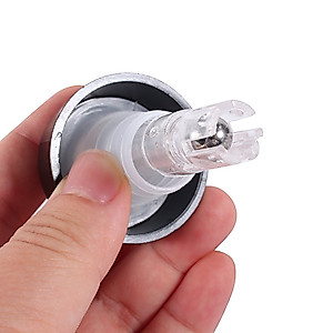 Measure Liquor Pourer, 1 OZ Plastic Measured Liquor Pourer Auto Measuring Shot Chamber Pourer Pour Spout Stopper for Liquor Wine (Transparent, pack of 12)