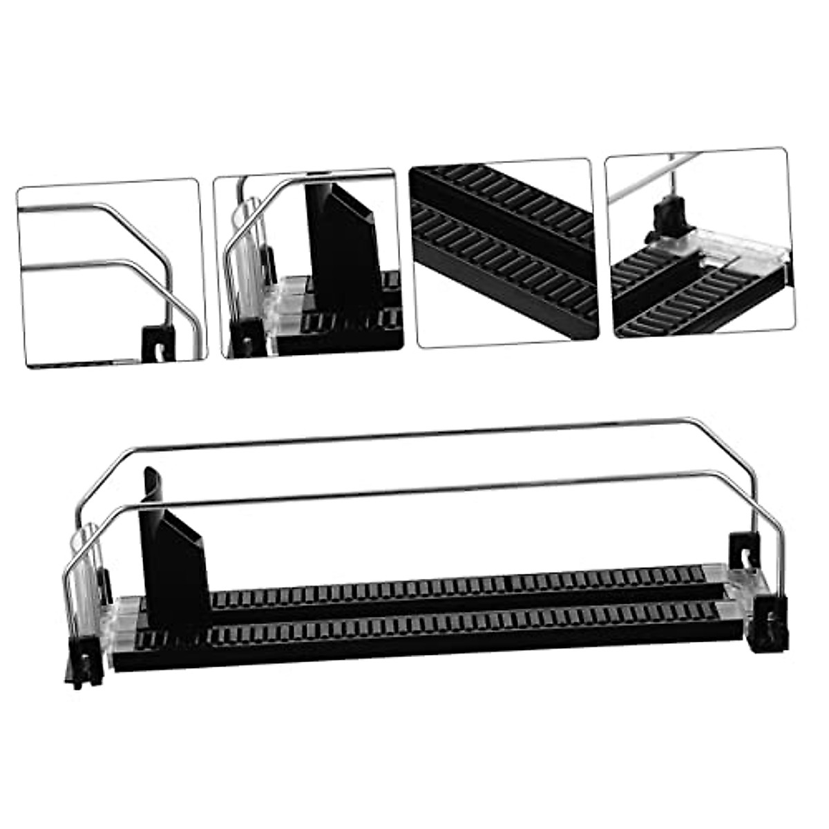 ULTECHNOVO 2pcs Propeller Plastic Organizers Rotating Rack Mount Plastic Water Bottles Drink Holder Drink Propeller Tool Can Storage Organizer Pantry Soda Black To Rotate Display Rack