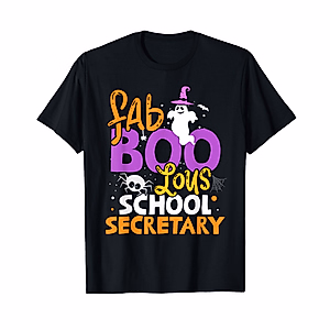 Faboolous School Secretary Ghost Halloween Costume T-Shirt