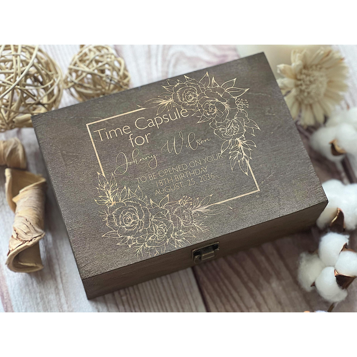 1st Birthday Commemorative Chest: Personalized 18th Birthday Capsule, Exclusive Keepsake Box, Baby's Milestone Library, Unforgettable Wedding Anniversary Tribute