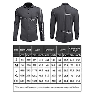 COOFANDY Men's Corduroy Shacket Casual Button Up Work Jackets Lightweight Shirt Jacket Dark Grey