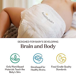 Healthybaby Pull Up Style Diapers - 30 Count - EWG Verified & Plant-Based, Quilted 360 Flexitech Waistband, Flash Dry Technology for Overnight Leak Protection, Training Pants