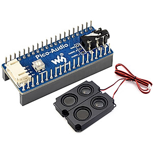Bicool Audio Expansion Module for Raspberry Pi Pico, PCM5101A Low Power Stereo Decoder,8~384000Hz Sampling Rate, Dual Channels Speaker Headers,Using I2S Bus,HeadphoneSpeaker Output Concurrently