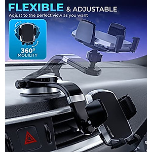 Bestrix Phone Holder for Car, Phone Mount for car Car Phone Mount, Cell Phone Car Phone Holder Compatible with iPhone 14 13 12 Pro, Xr,Xs,XS MAX,XR,X, Galaxy S22 & All Smartphones (Cradle)