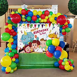 Red Yellow Blue Balloons, 60Pcs 12Inch Blue Yellow Red Green Balloon Colourful Confetti Balloon for Kids Birthday Baby Shower Wedding Party Decoration