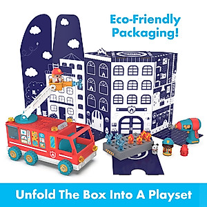 Educational Insights Design & Drill Bolt Buddies Fire Truck Take Apart Toy with Electric Toy Drill, Preschool STEM Toy, Gift for Boys & Girls, Ages 3+